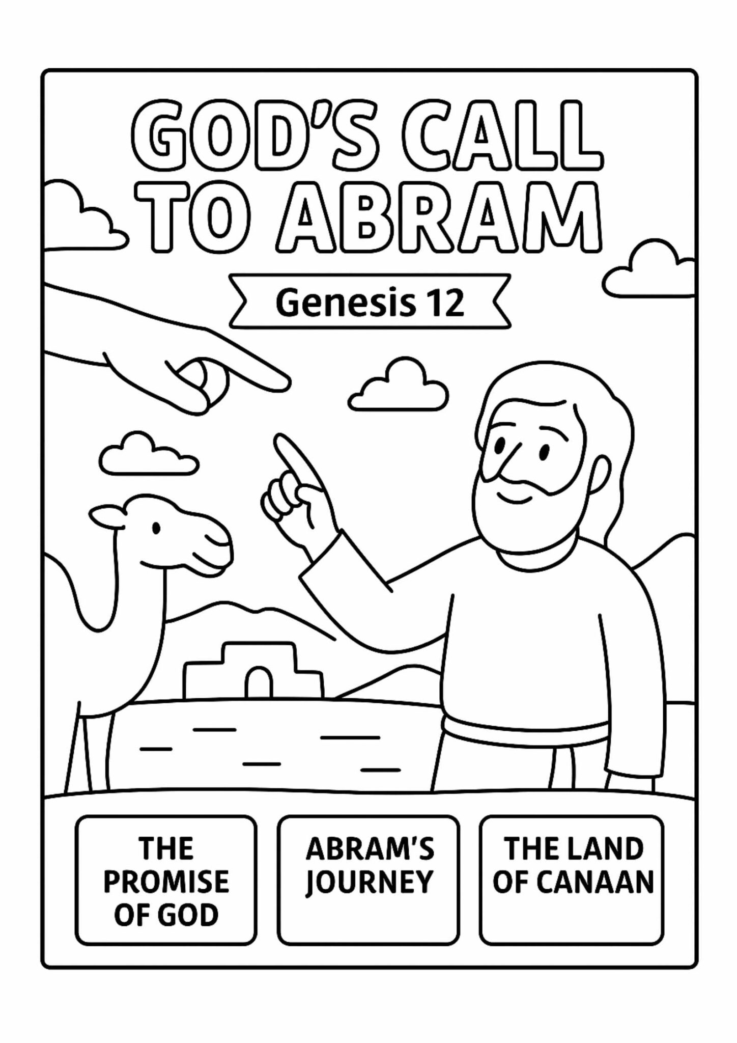 God’s Call to Abram Coloring Page – Free Genesis 12 Printable for Kids ...