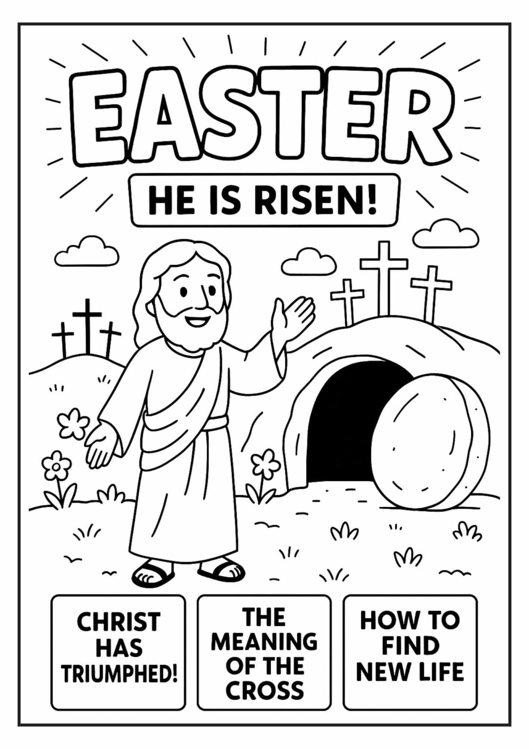 He is Risen! Free Easter Bible Worksheets & Activities for Your Kids - Free Bible Worksheets