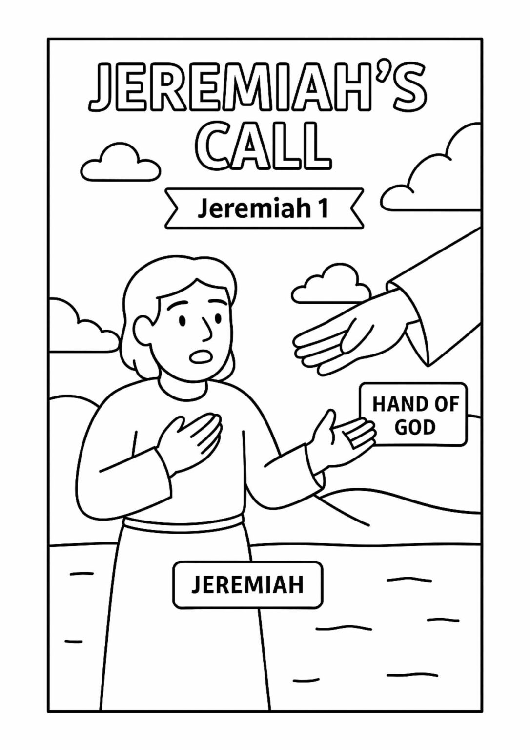 Jeremiah’s Call – Free Bible Coloring Page for Kids (Jeremiah 1) - Free ...