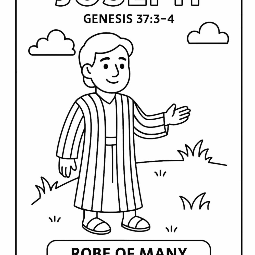 Joseph coloring page - Free Bible Worksheets
