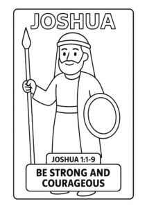 Joshua Bible Character Coloring Page – Free Printable for Kids (Joshua ...