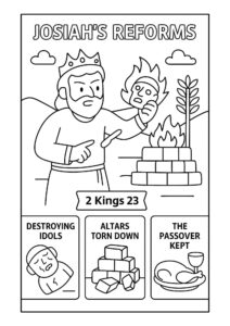 Josiah’s Reforms – Free Bible Coloring Page for Kids (2 Kings 23 ...