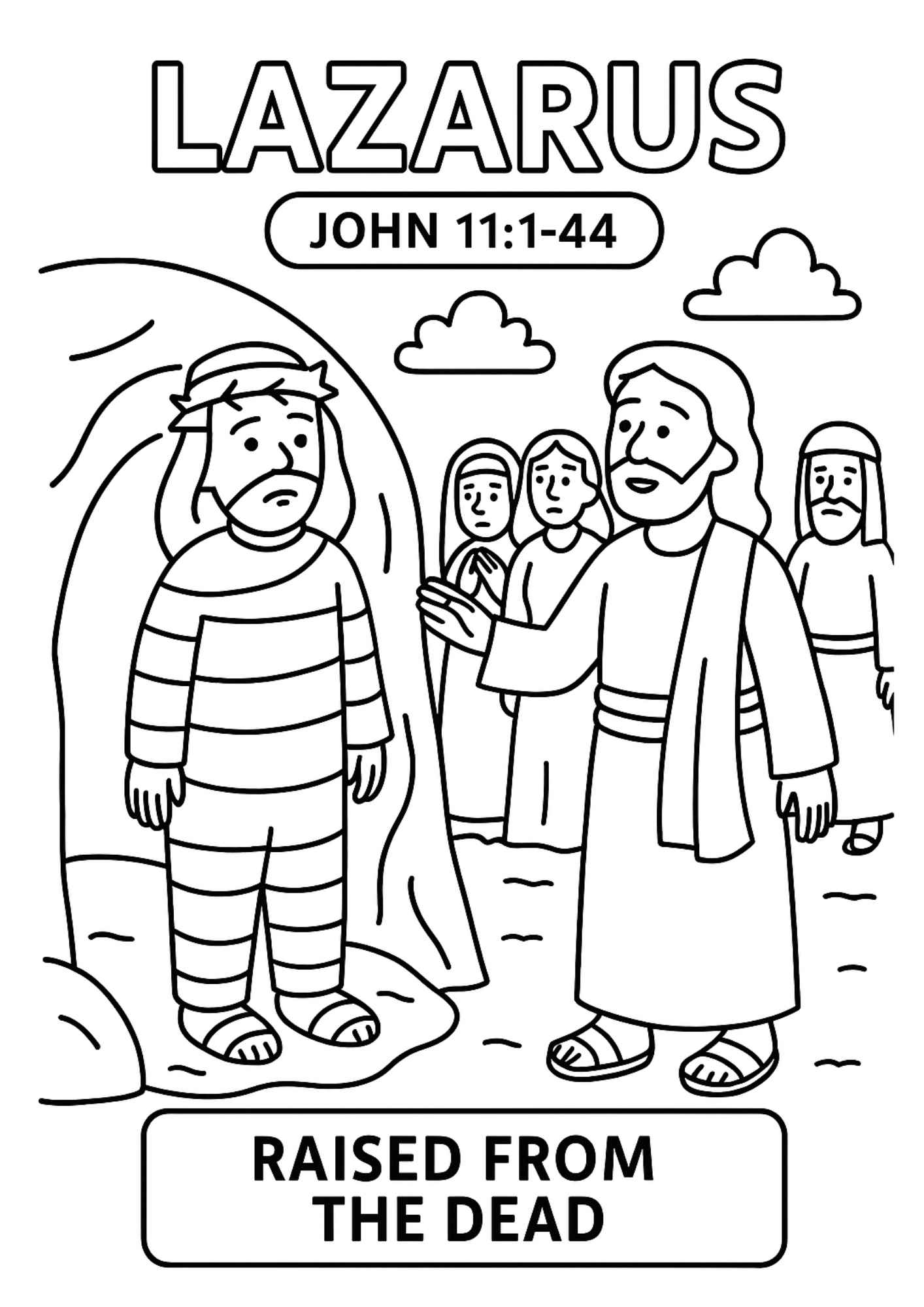 Lazarus Bible Story Coloring Pages [2025]
