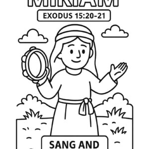 miriam coloring page Archives - Free Bible Worksheets