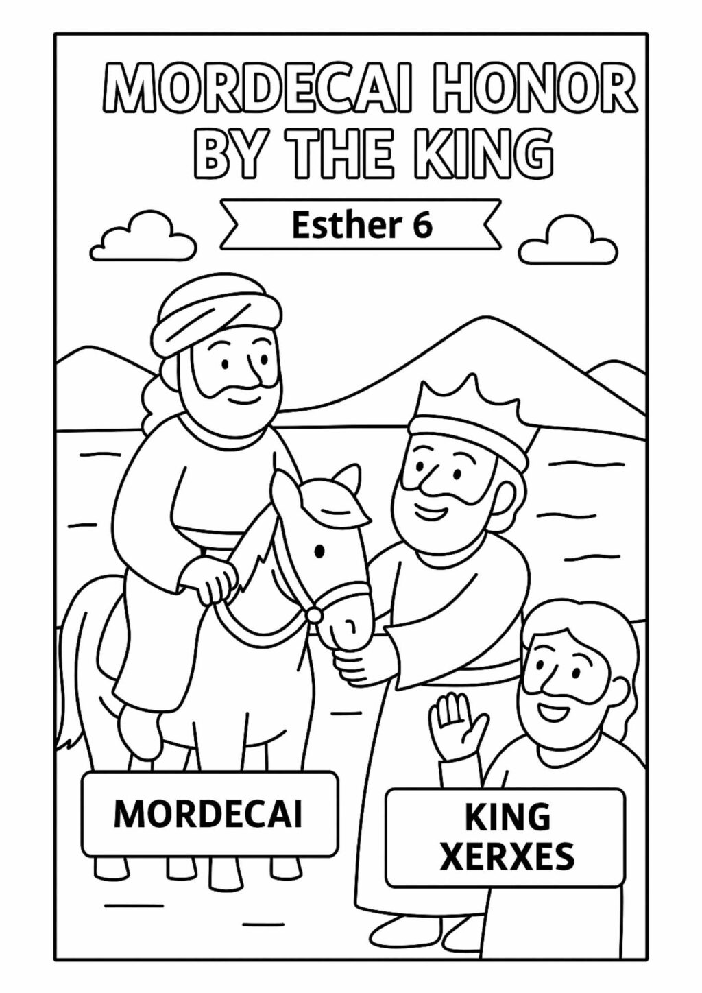 Esther in the Bible Coloring Pages – Free Printable Set for Kids - Free ...