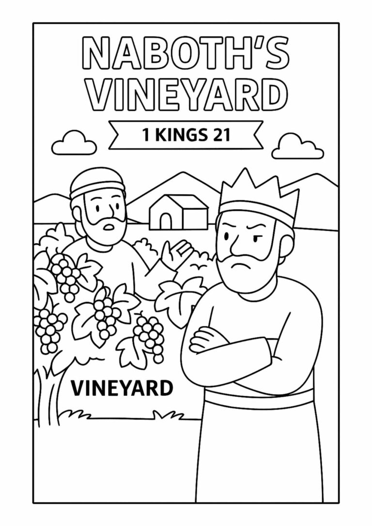 Naboth’s Vineyard – Free Bible Coloring Page for Kids (1 Kings 21 ...