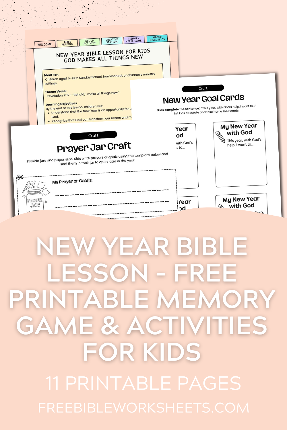 New Year Bible Lesson – Free Printable Lesson Plan, Memory Game ...