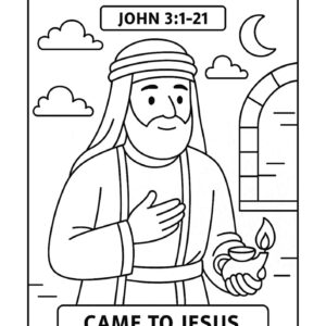 nicodemus coloring page Archives - Free Bible Worksheets