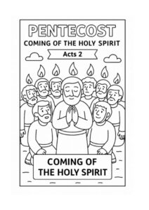 Pentecost – Coming of the Holy Spirit Coloring Page (Acts 2) – Free ...