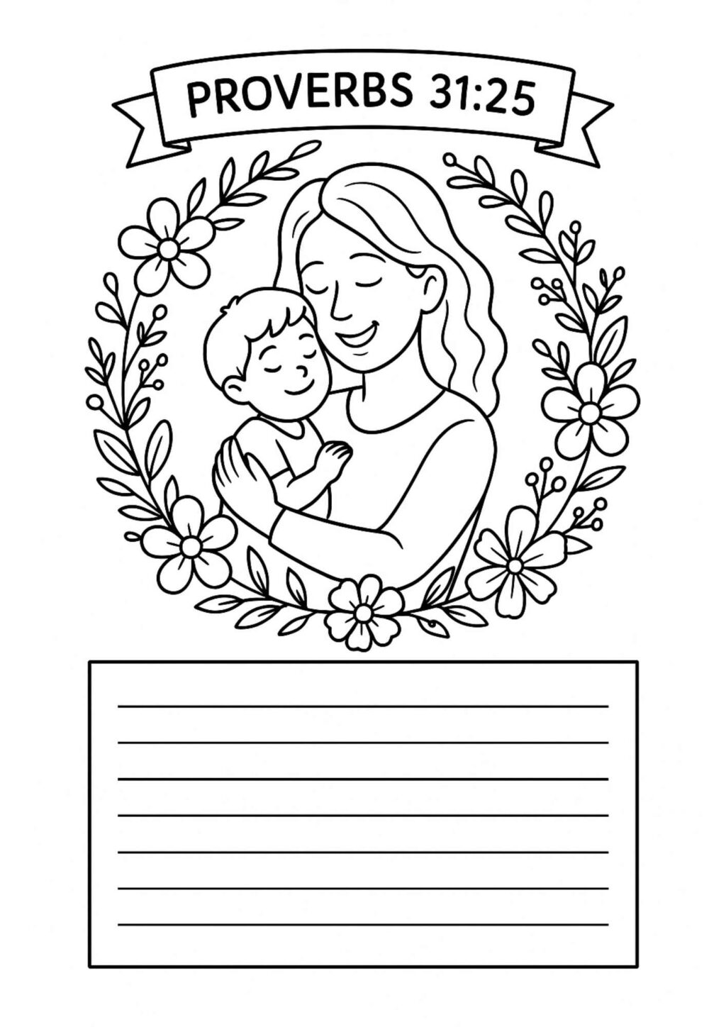 Proverbs 31:25 Colouring Page & SOAP Journalling Worksheet Printable ...
