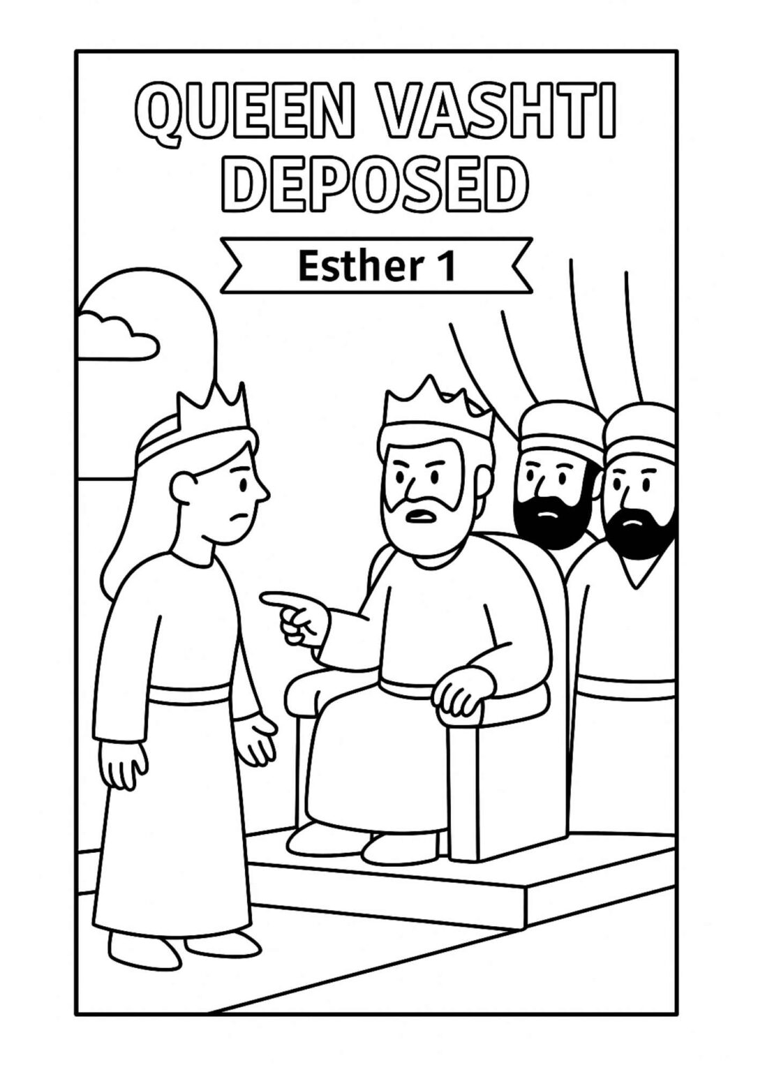 Esther in the Bible Coloring Pages – Free Printable Set for Kids - Free ...