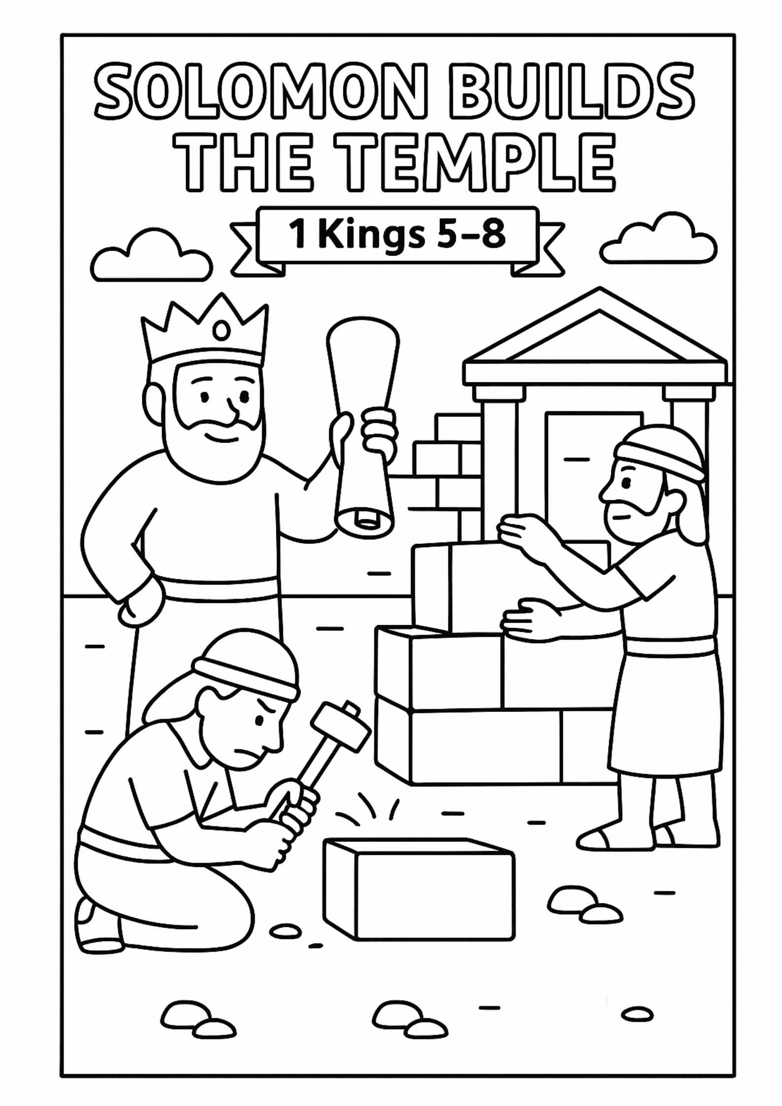 Solomon Temple Coloring Page