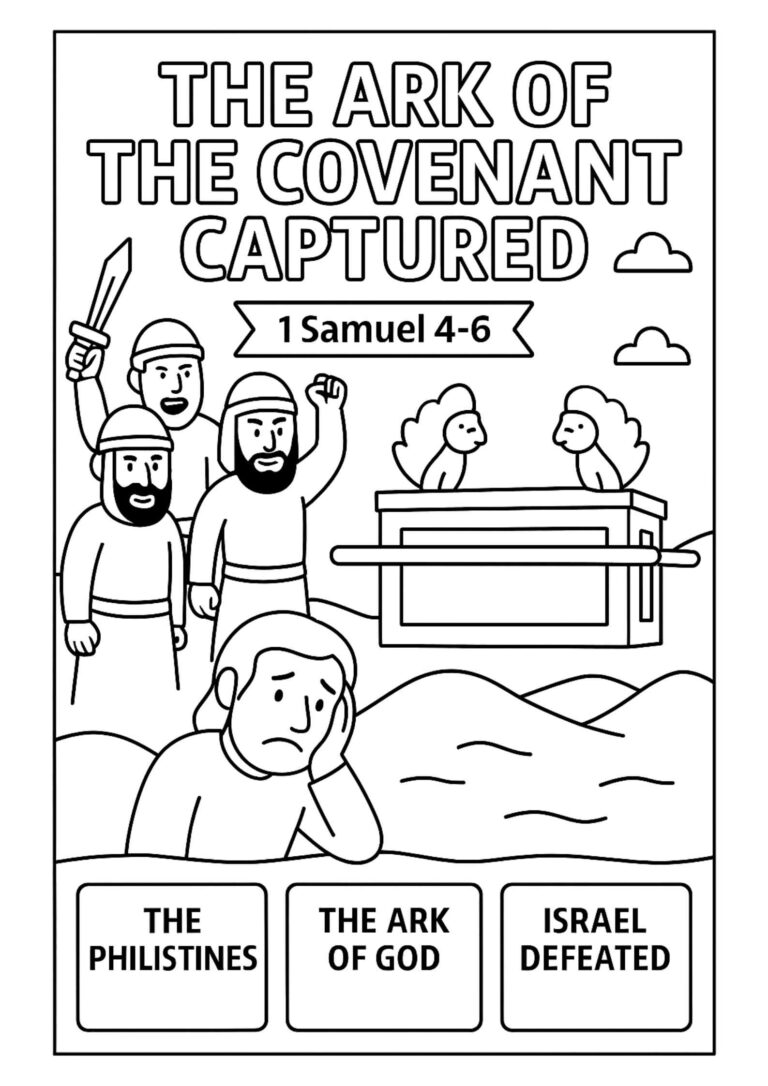 The Ark of the Covenant is Captured Coloring Page – Free 1 Samuel 4–6 ...
