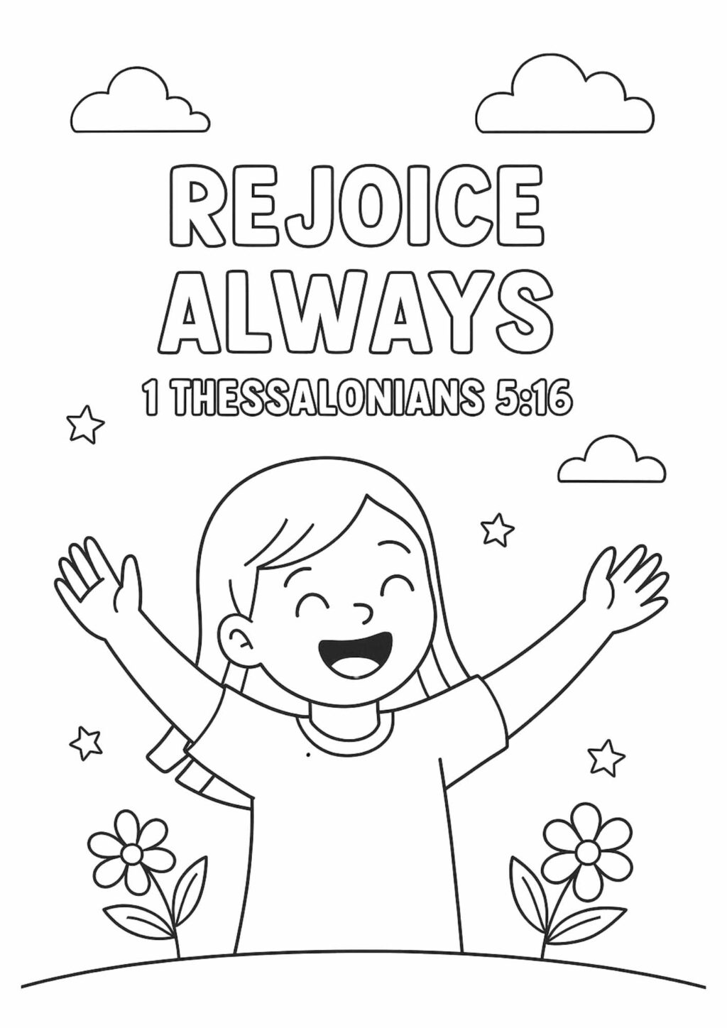 1 Thessalonians 5:16 Coloring Page – “Rejoice Always” (Free Printable ...