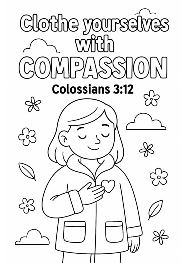 Colossians 3:12 Coloring Page – “Clothe Yourselves with Compassion ...