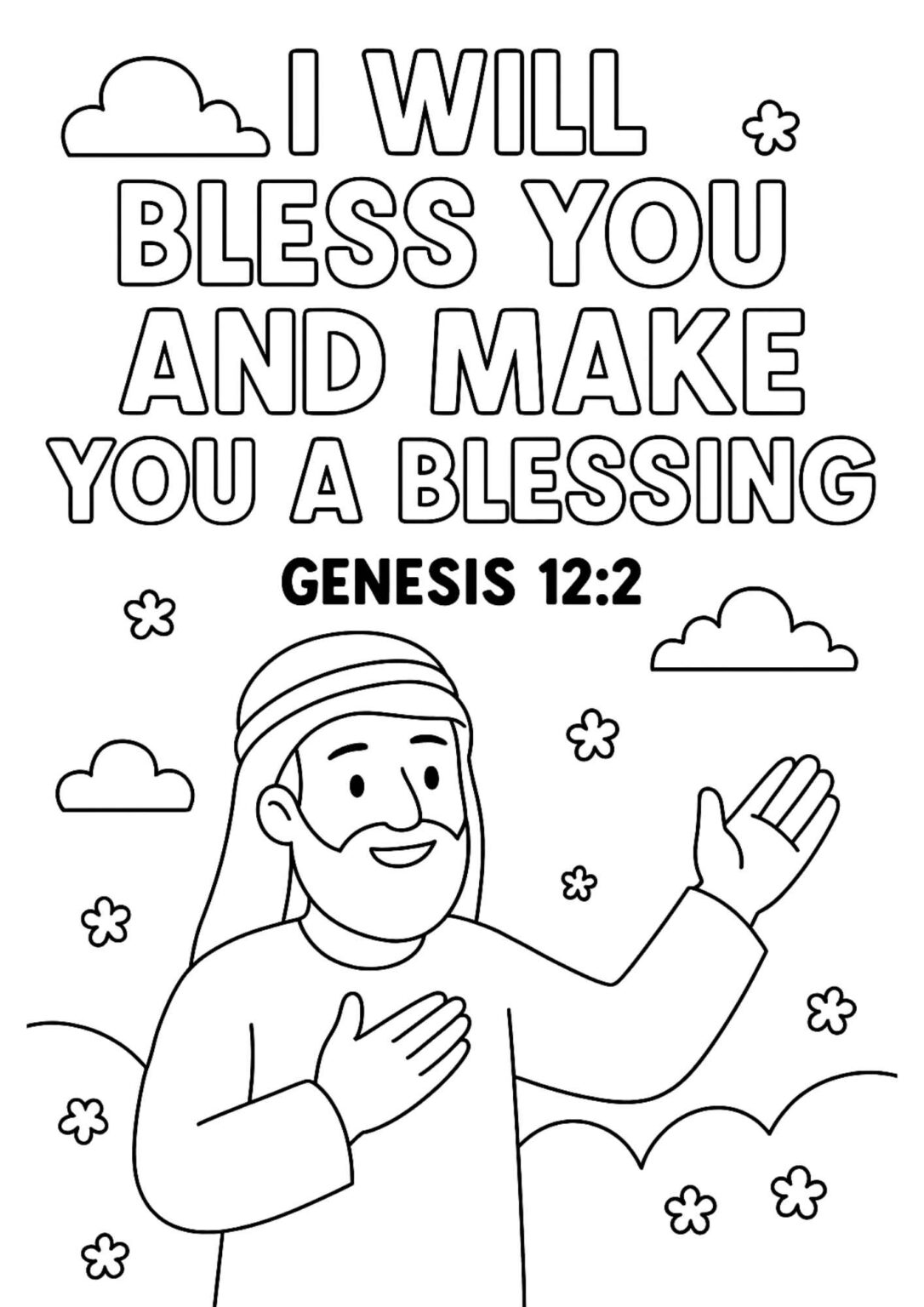 Genesis 12:2 Coloring Page – “I Will Bless You and Make You a Blessing ...