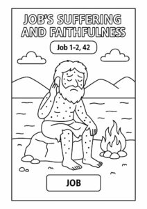 Job’s Suffering and Faithfulness – Free Bible Coloring Page (Job 1–2 ...