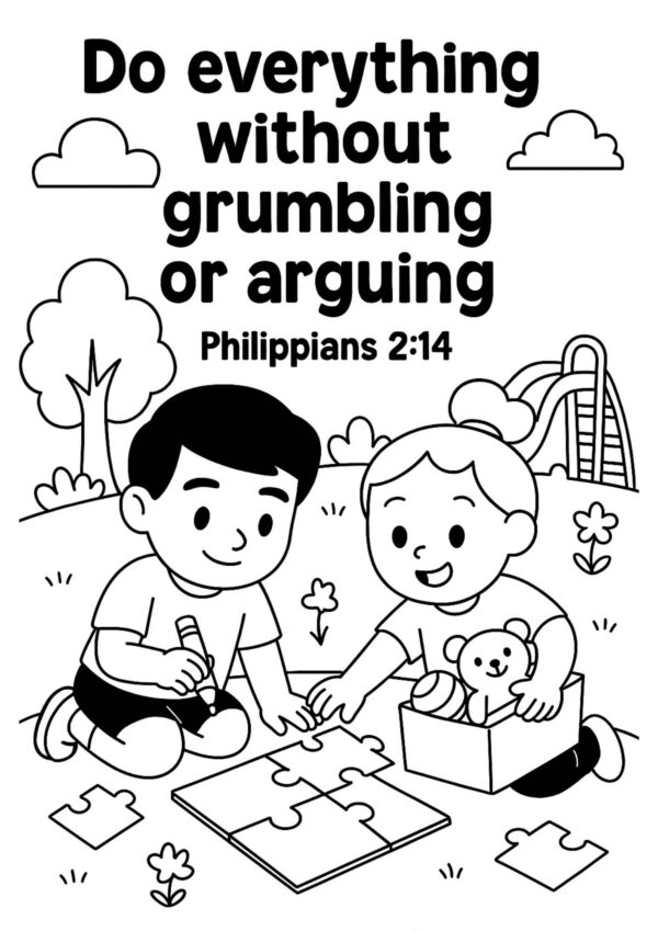 Philippians 2:14 Coloring Page – “Do Everything Without Grumbling or ...