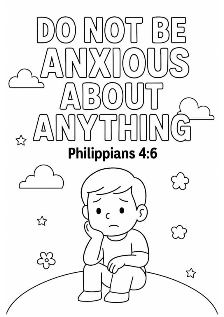 Philippians 4:6 Coloring Page – “Do Not Be Anxious About Anything ...