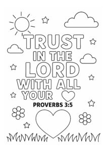 Proverbs 3:5 Coloring Page – “Trust in the Lord with All Your Heart ...