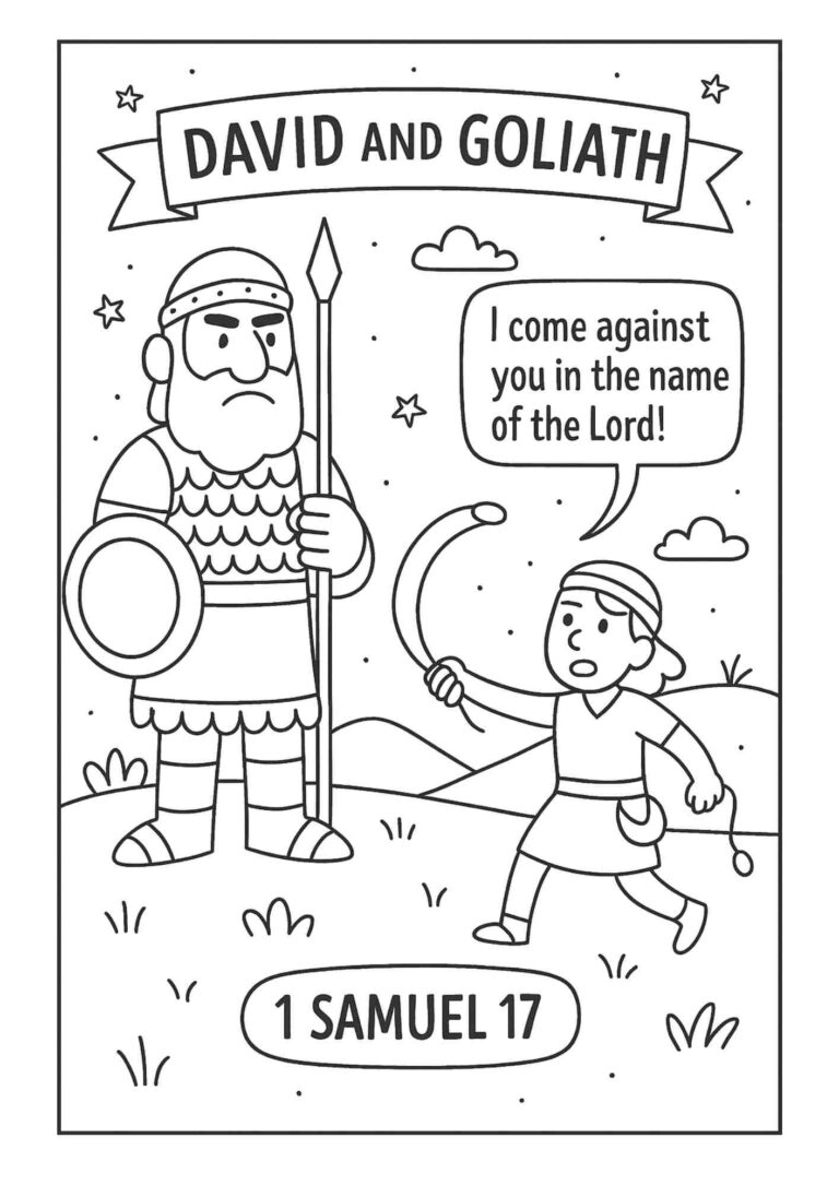 Old Testament Heroes Bible Coloring Pages – Free Printable Pack for ...