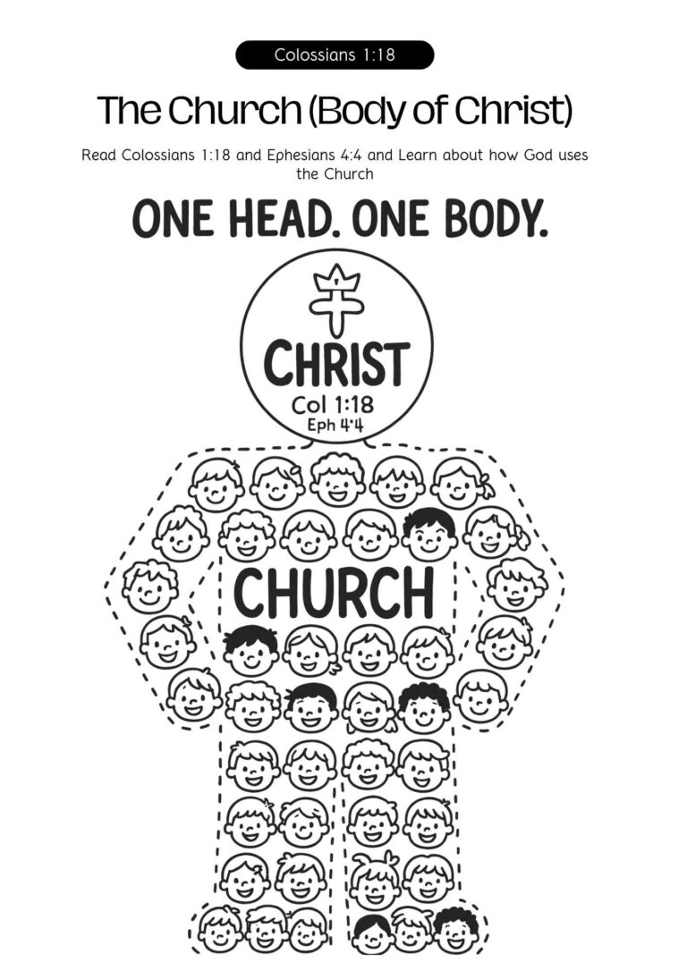 The Church (Body of Christ) – Free Printable Colouring Page - Free ...
