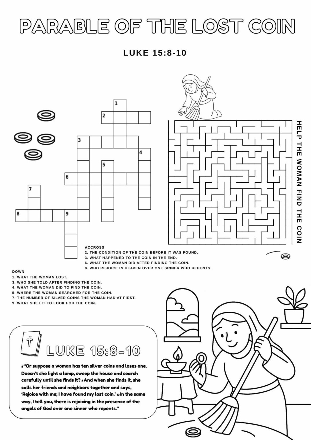 Luke 15 Activity Book for Kids – Free Bible Printable